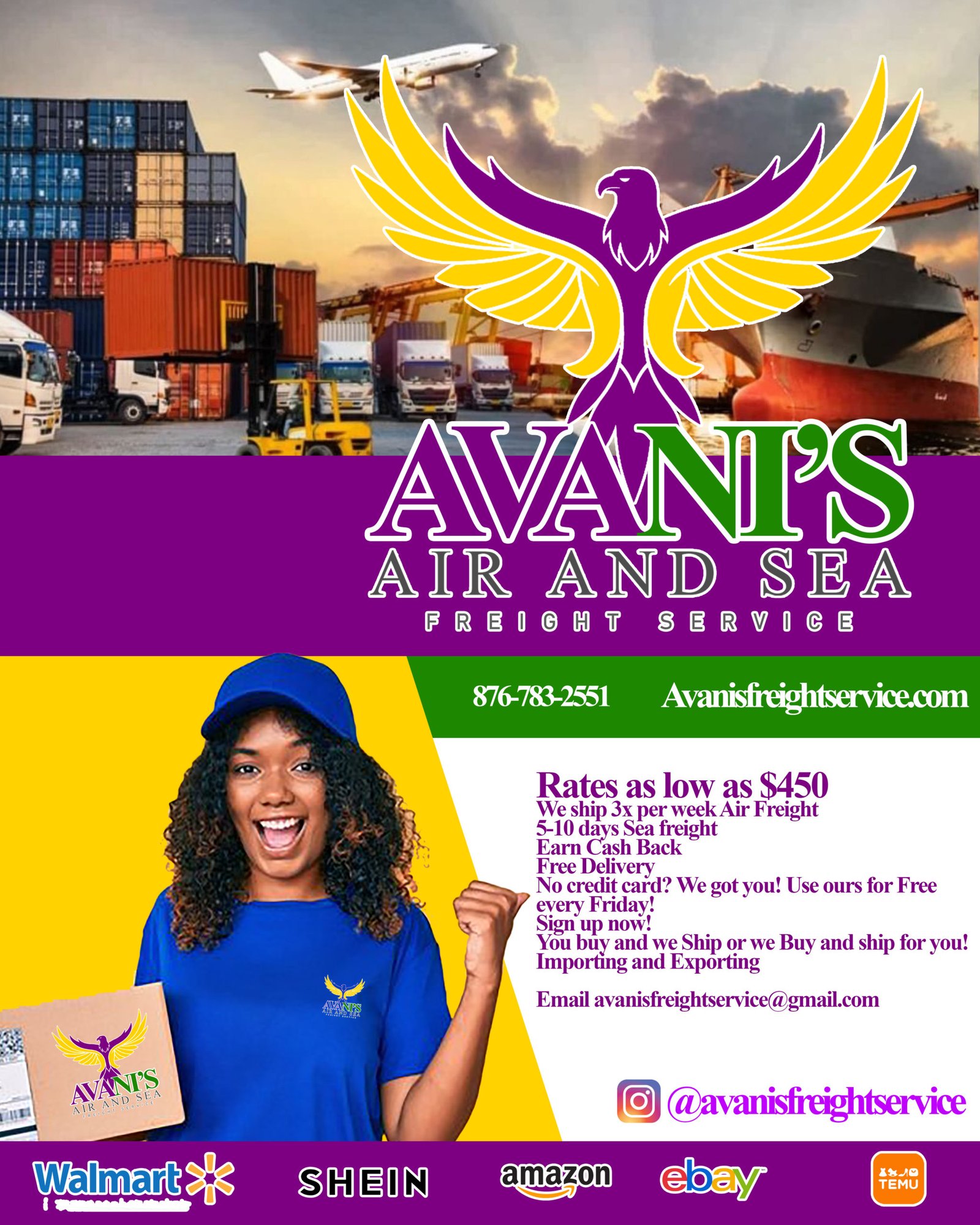 Avanis freight service – Avanis – ship your packages to Jamaica
